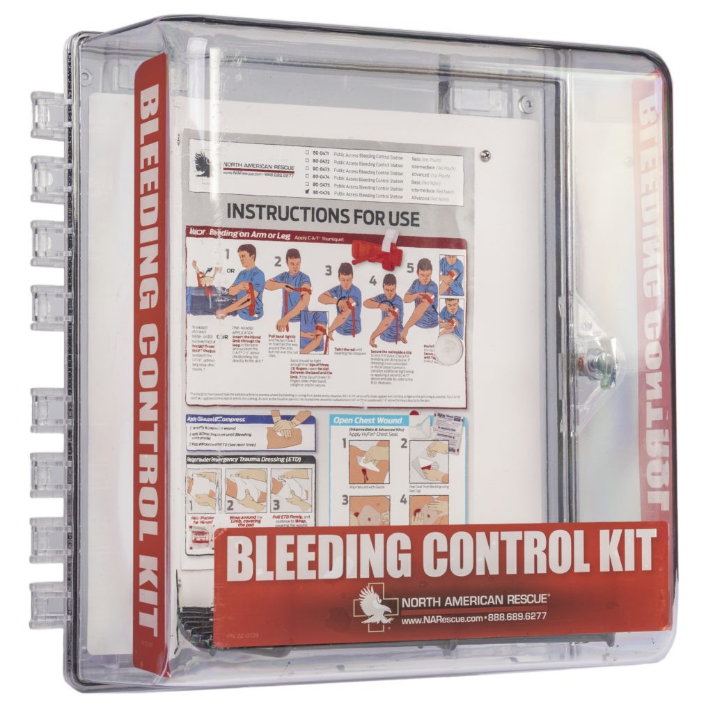 Public Access Bleeding Control Clear Wall Case